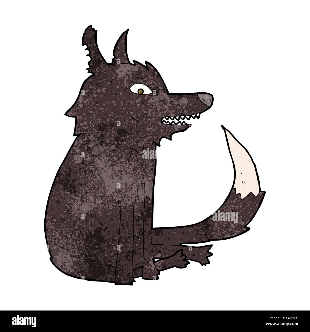 Cartoon wolf sitting Banque de photographies et d’images à haute ...