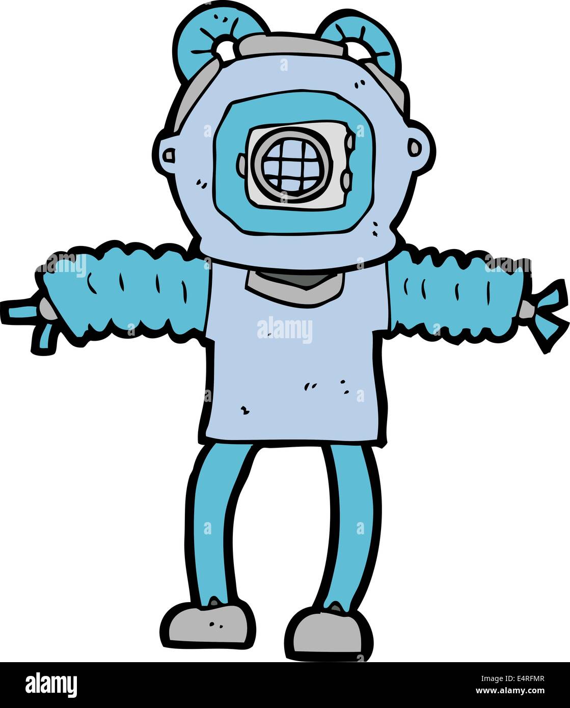 Cartoon deep sea diver illustration Banque d'images vectorielles - Page ...