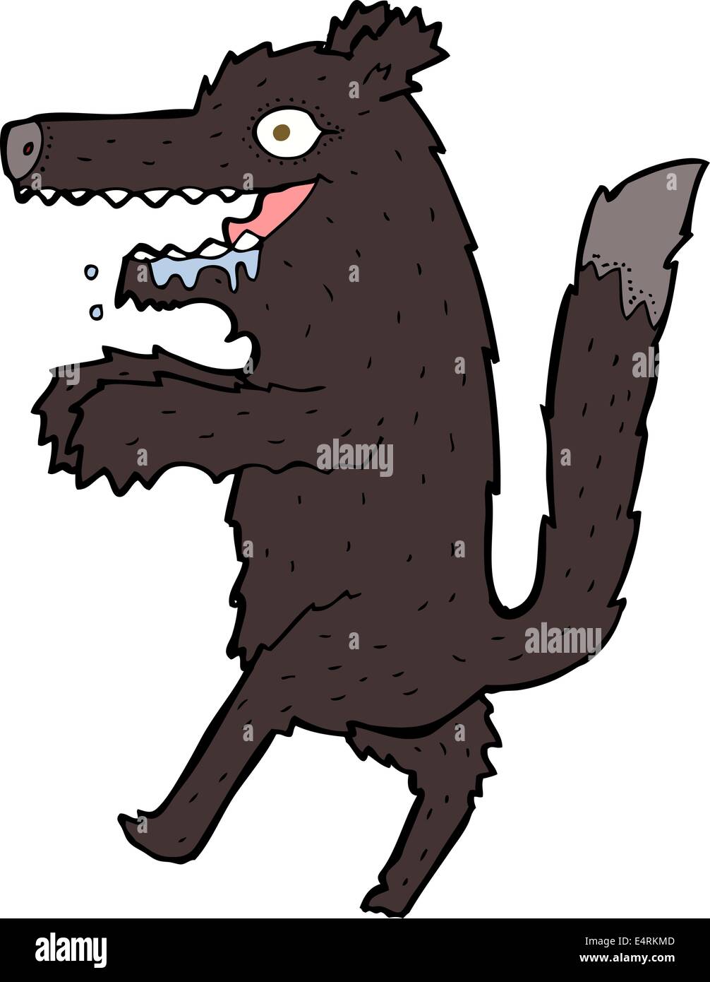 Loup de dessin animé Banque d'images vectorielles - Alamy