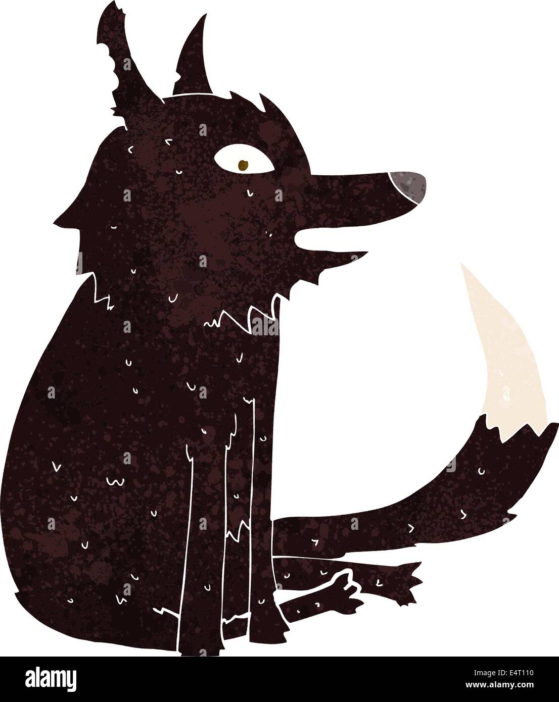 Cartoon wolf sitting Banque de photographies et d’images à haute ...