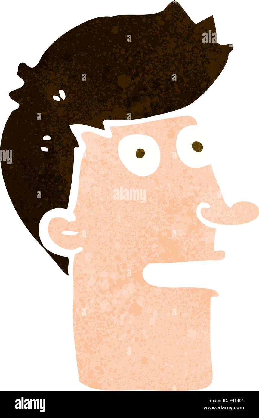 Cartoon shocked male face Banque d'images vectorielles - Alamy