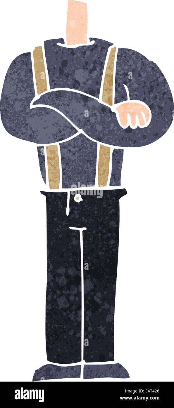 Cartoon corps avec bras croisés (mix and match caricatures ou ajoutez ...