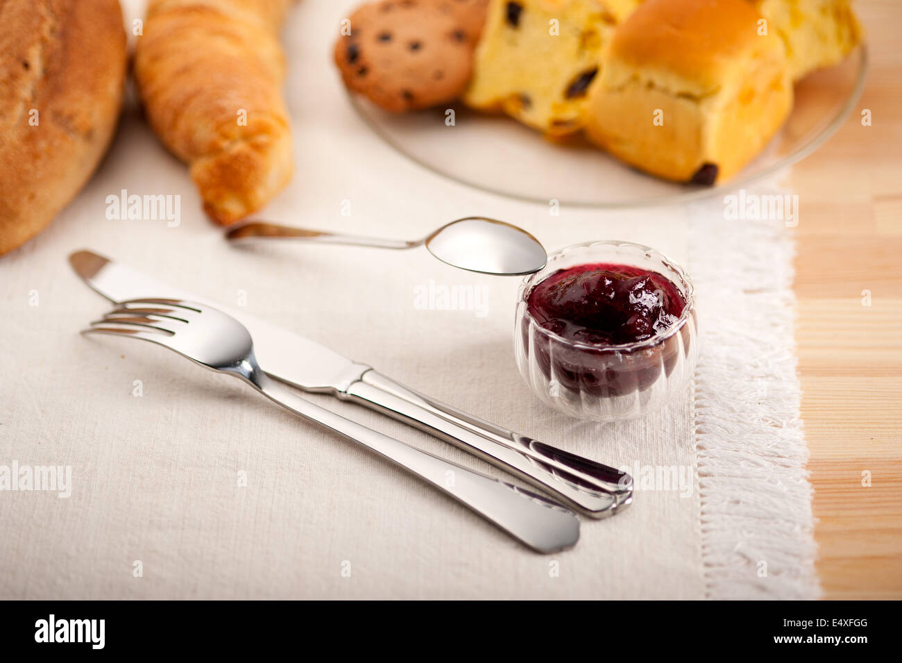 Pain et beurre et confiture Banque de photographies et d’images à haute résolution - Alamy