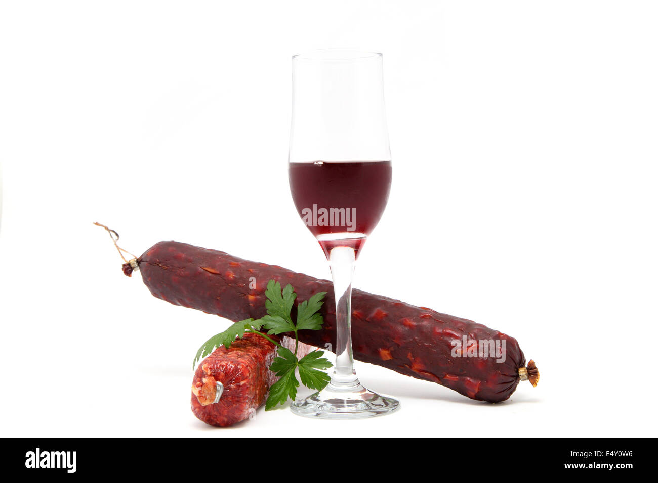 Casse croute vin rouge saucisson Banque de photographies et d’images à ...