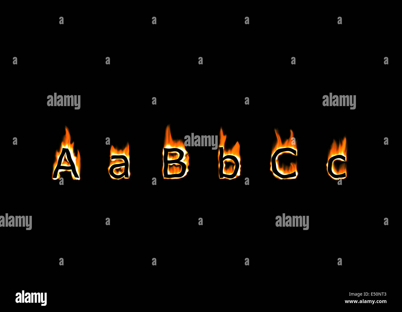 Une lettre de feu alphabet Banque de photographies et d’images à haute ...