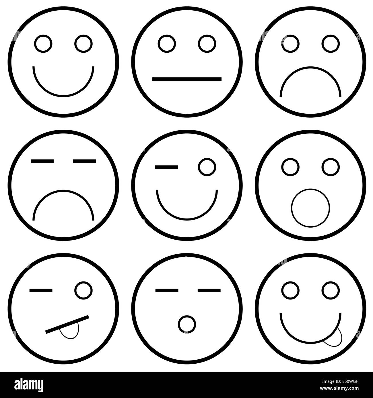 Smiley qui fait un clin d'oeil Banque d'images noir et blanc - Alamy