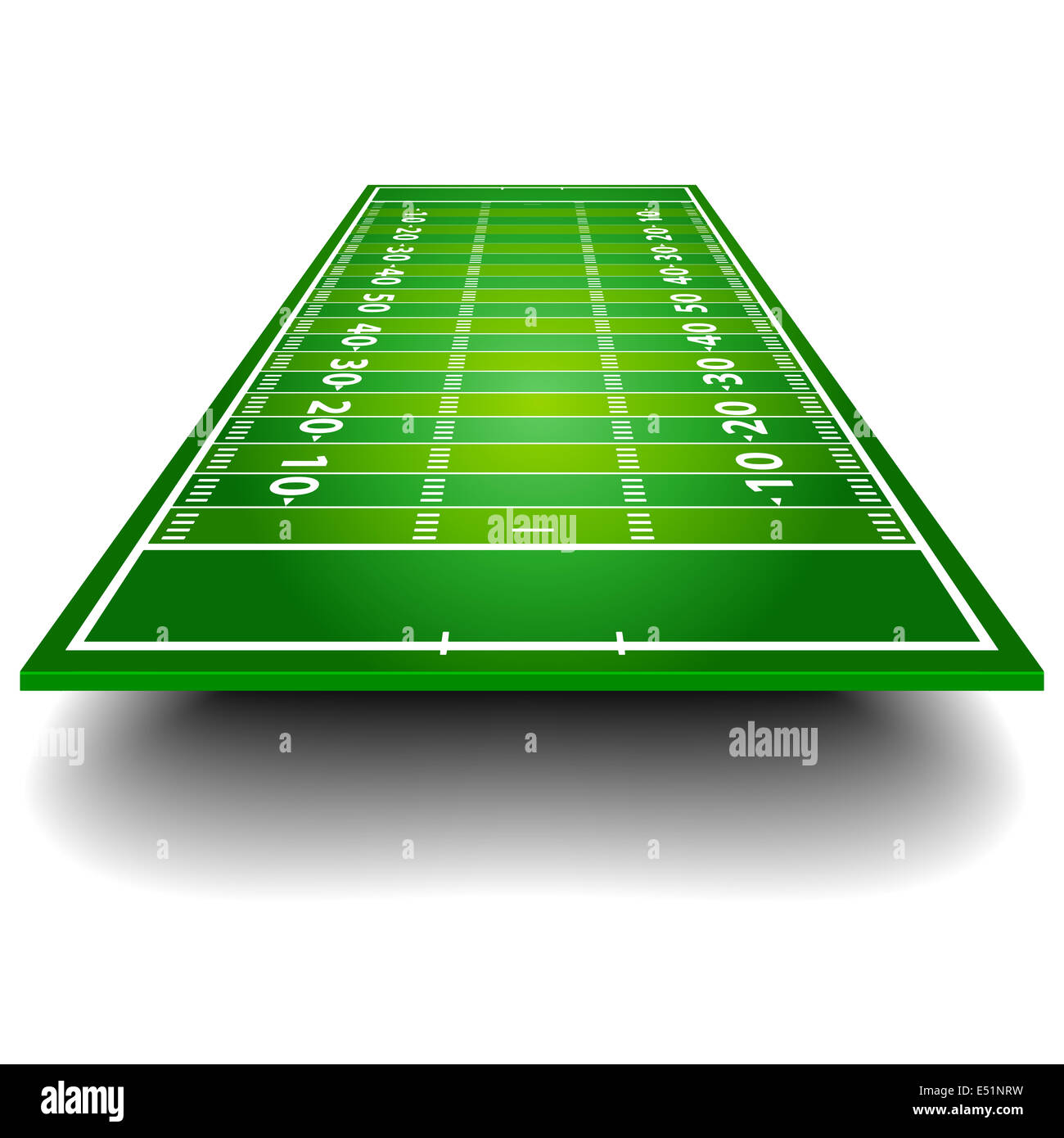 Terrain de football américain avec la perspective Photo Stock - Alamy