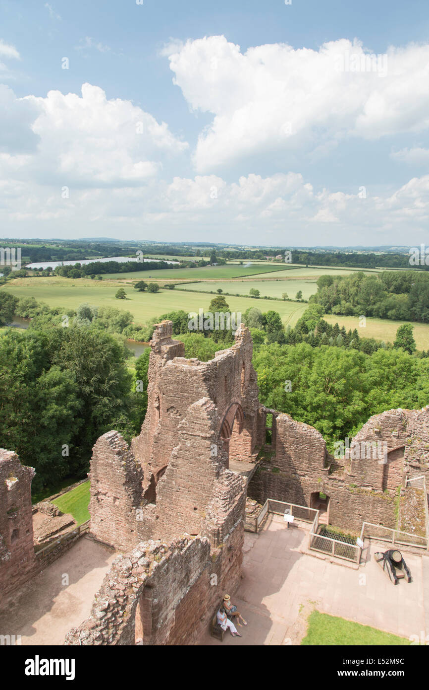 11ème siècle château Norman Goodrich dans la vallée de la Wye ...