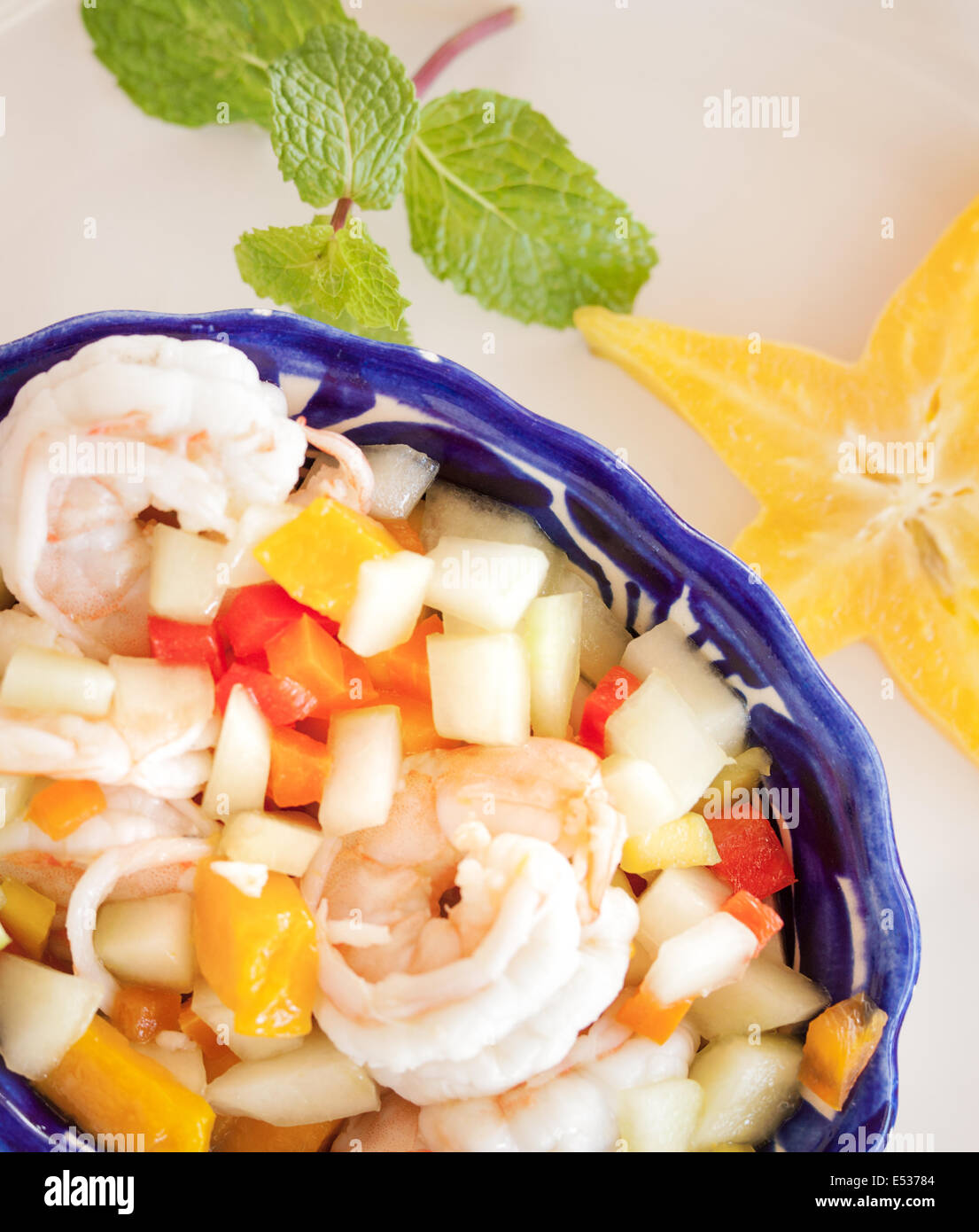 Ceviche de crevettes à la menthe servi à la Villa caramboles et Lili en ...