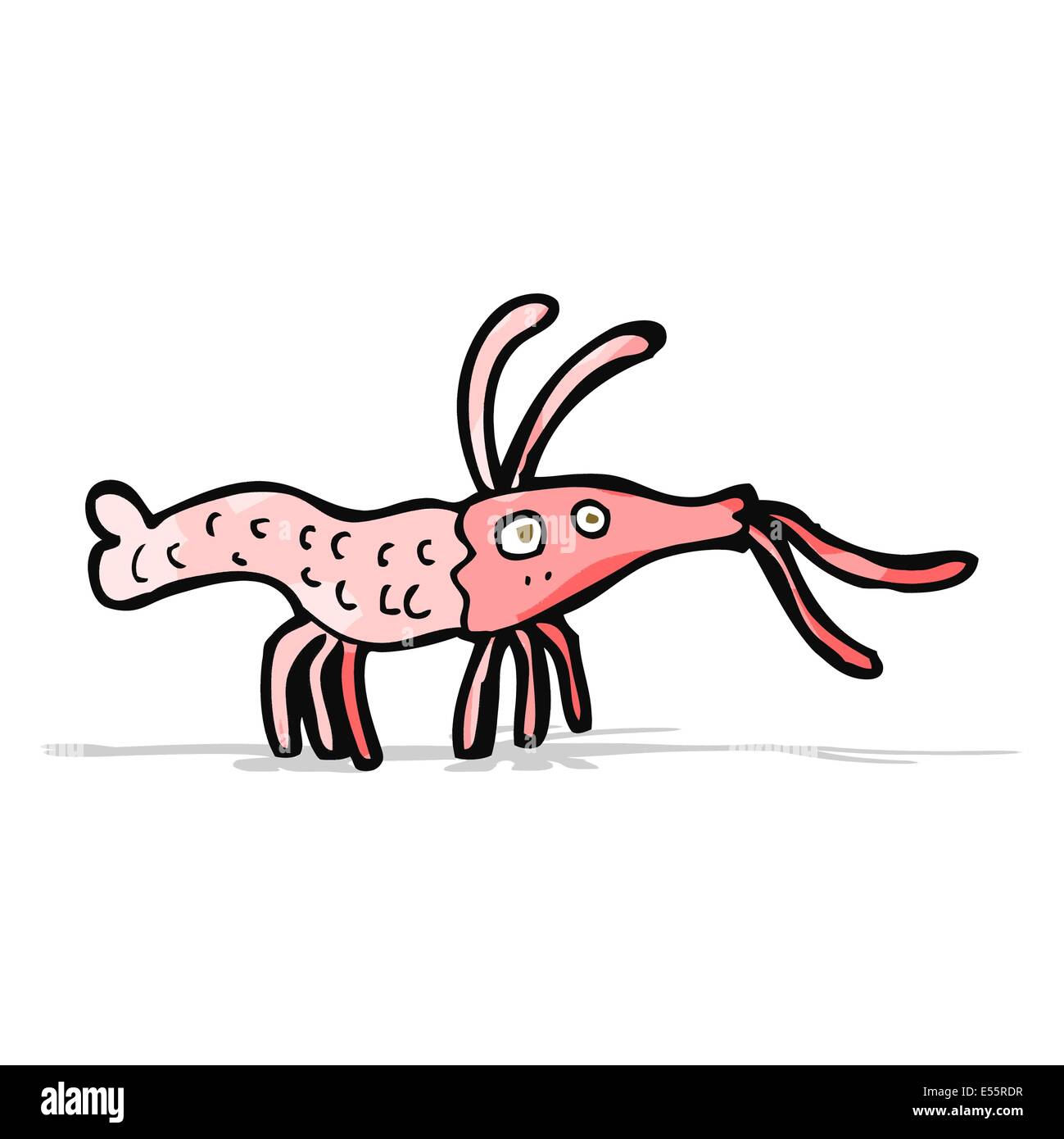 Dessin Animé Crevette Image Vectorielle Stock Alamy
