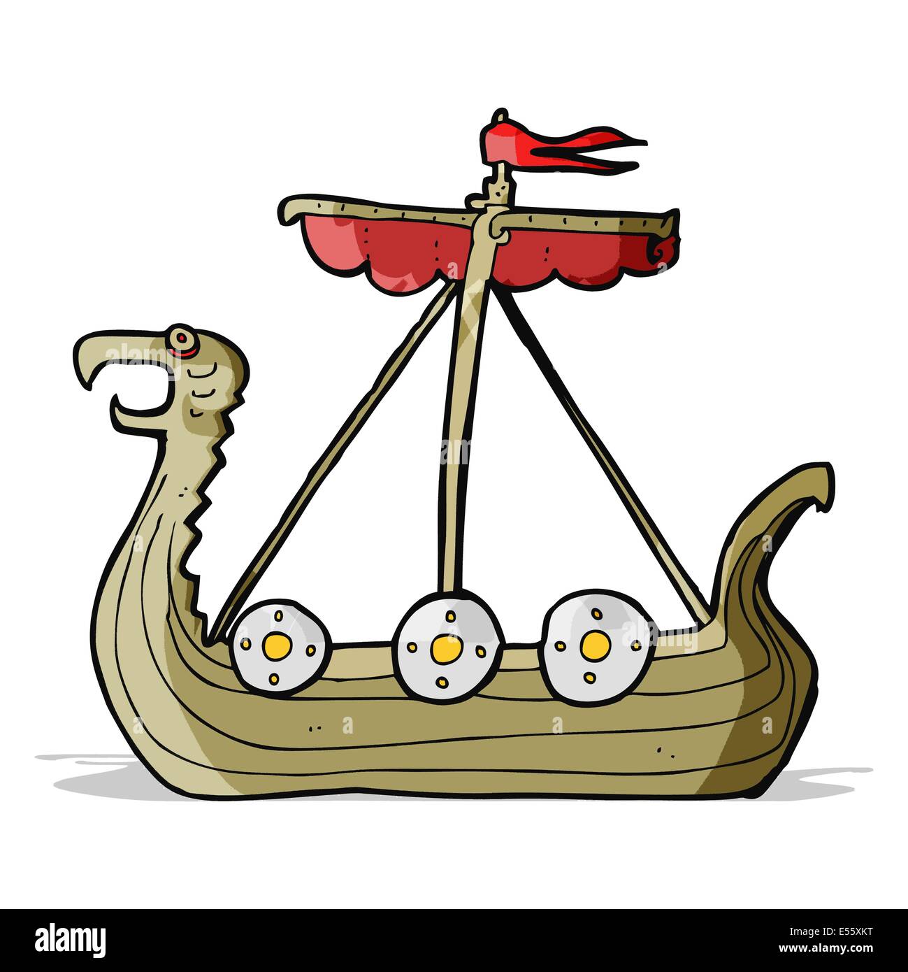 Cartoon viking ship Banque de photographies et d’images à haute ...
