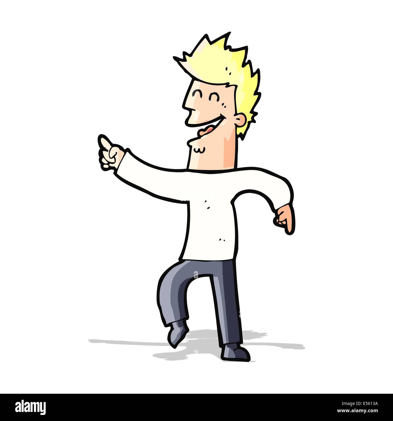 Cartoon boy laughing pointing Banque d'images détourées - Alamy