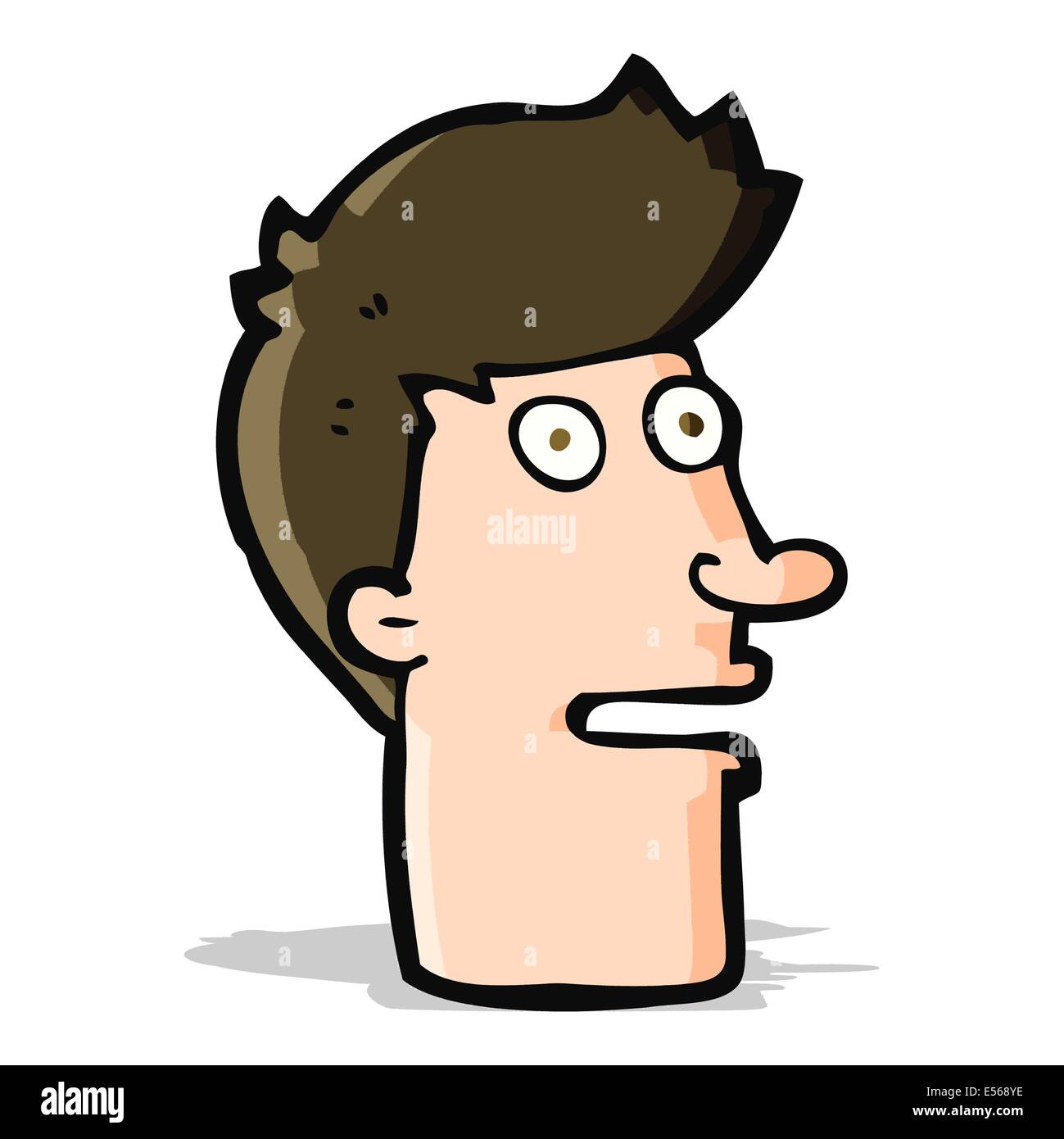 Cartoon shocked male face Banque d'images vectorielles - Alamy