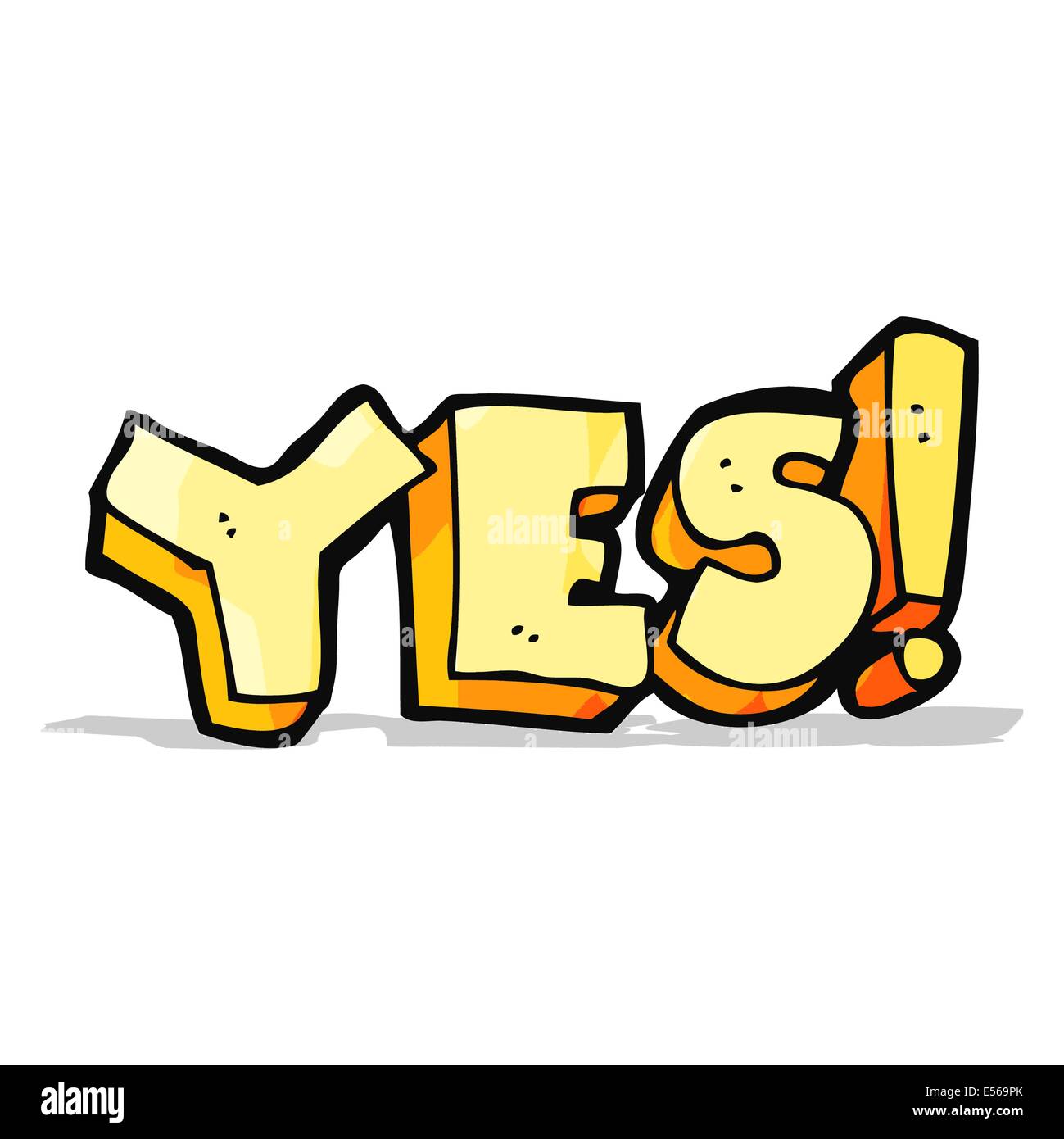 Cartoon oui symbole Image Vectorielle Stock - Alamy