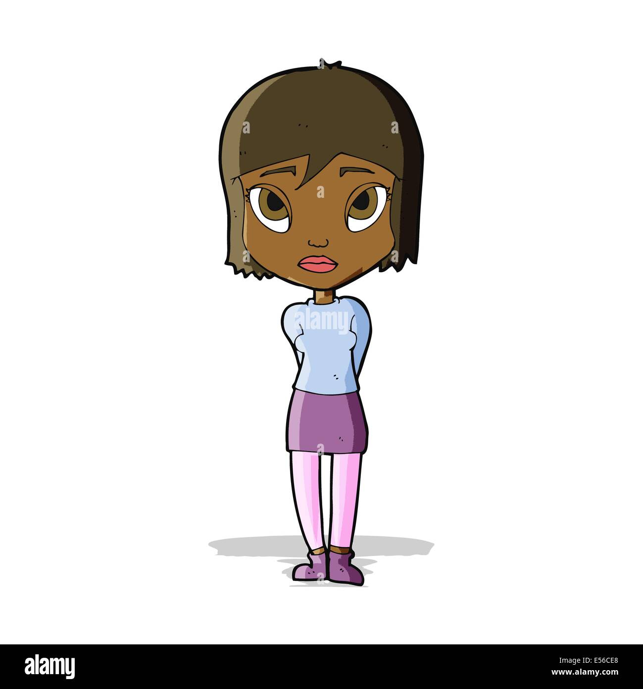 Cartoon shy girl Banque de photographies et d’images à haute résolution ...