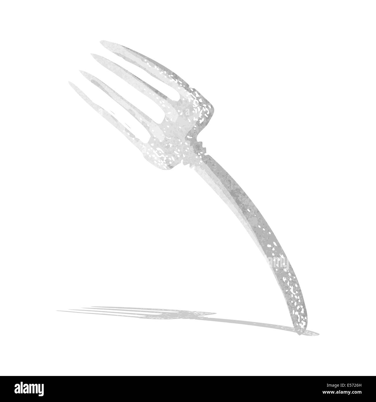 Fourchette cartoon Banque d'images noir et blanc - Alamy