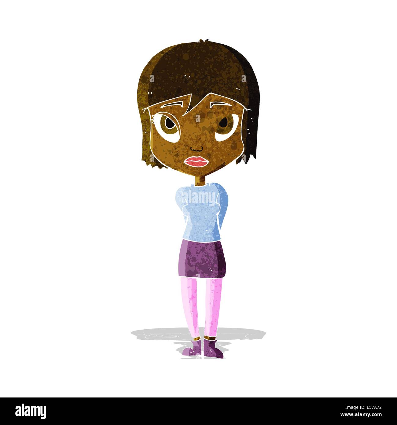 Cartoon shy girl Banque de photographies et d’images à haute résolution ...