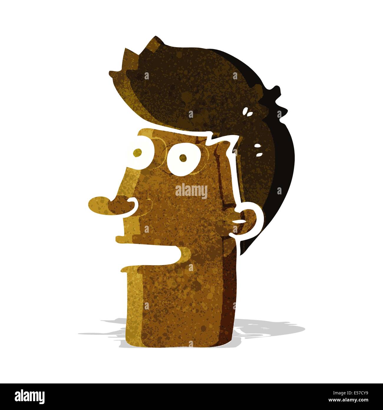 Cartoon shocked male face Banque d'images vectorielles - Alamy