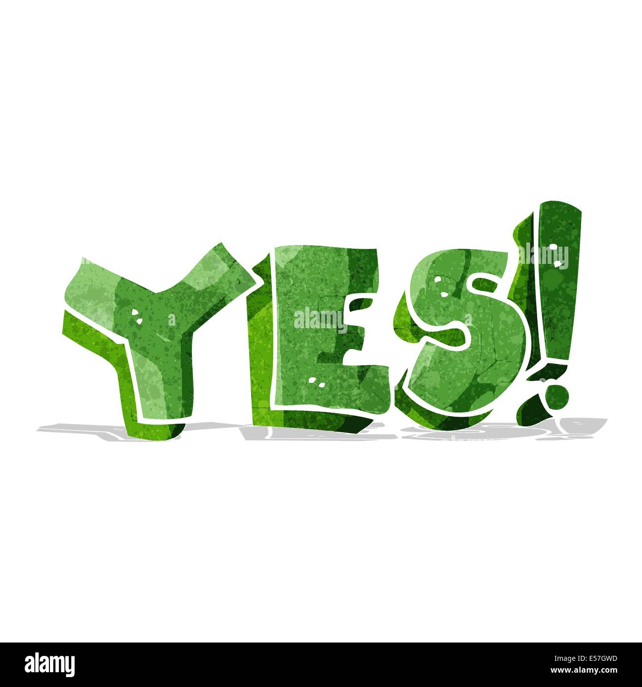 Cartoon oui symbole Image Vectorielle Stock - Alamy