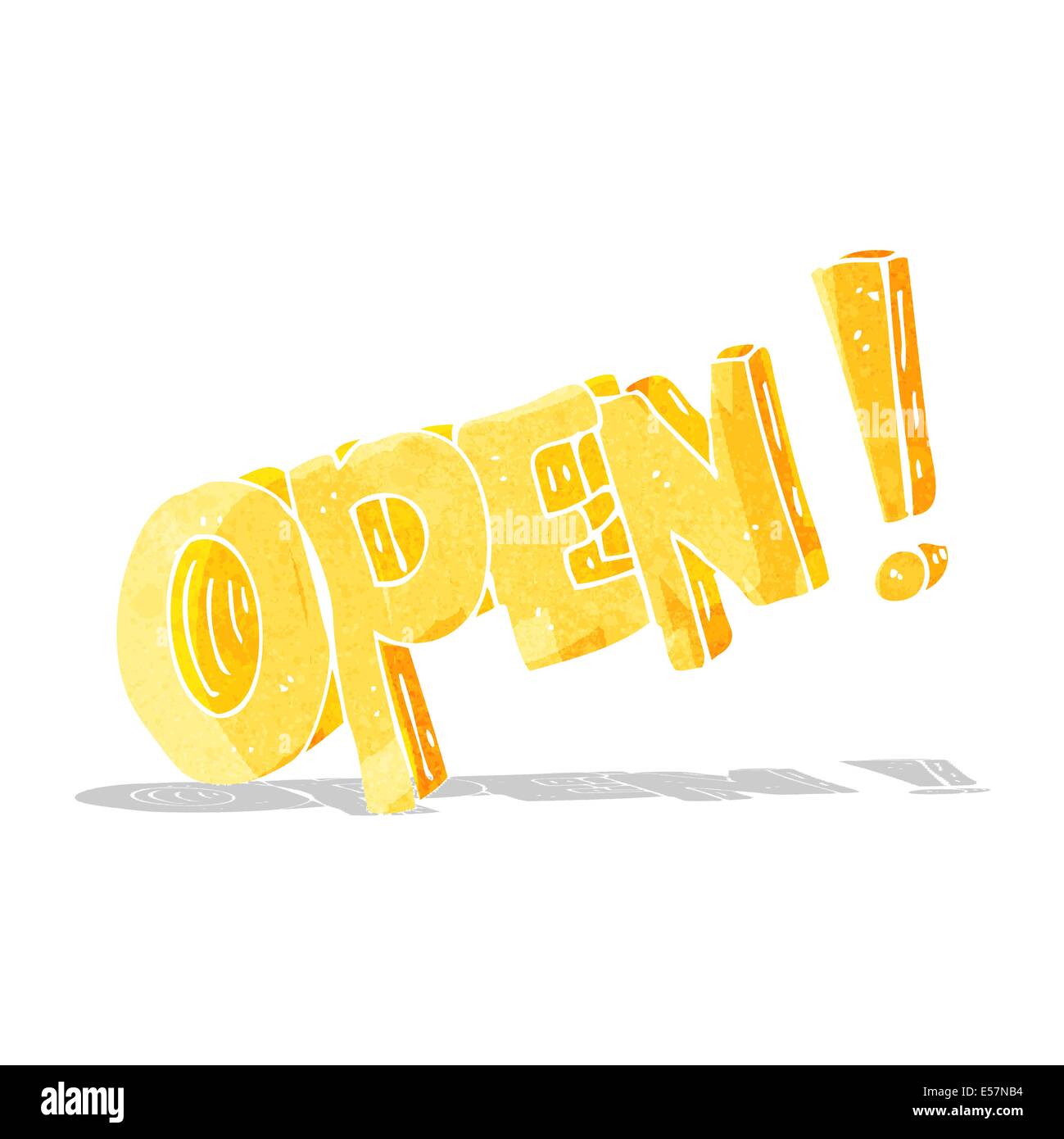 Cartoon symbole ouvert Image Vectorielle Stock - Alamy