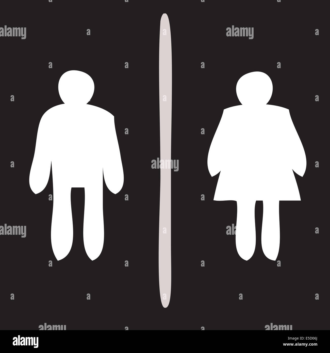 Signe de toilette homme femme Banque de photographies et d’images à ...