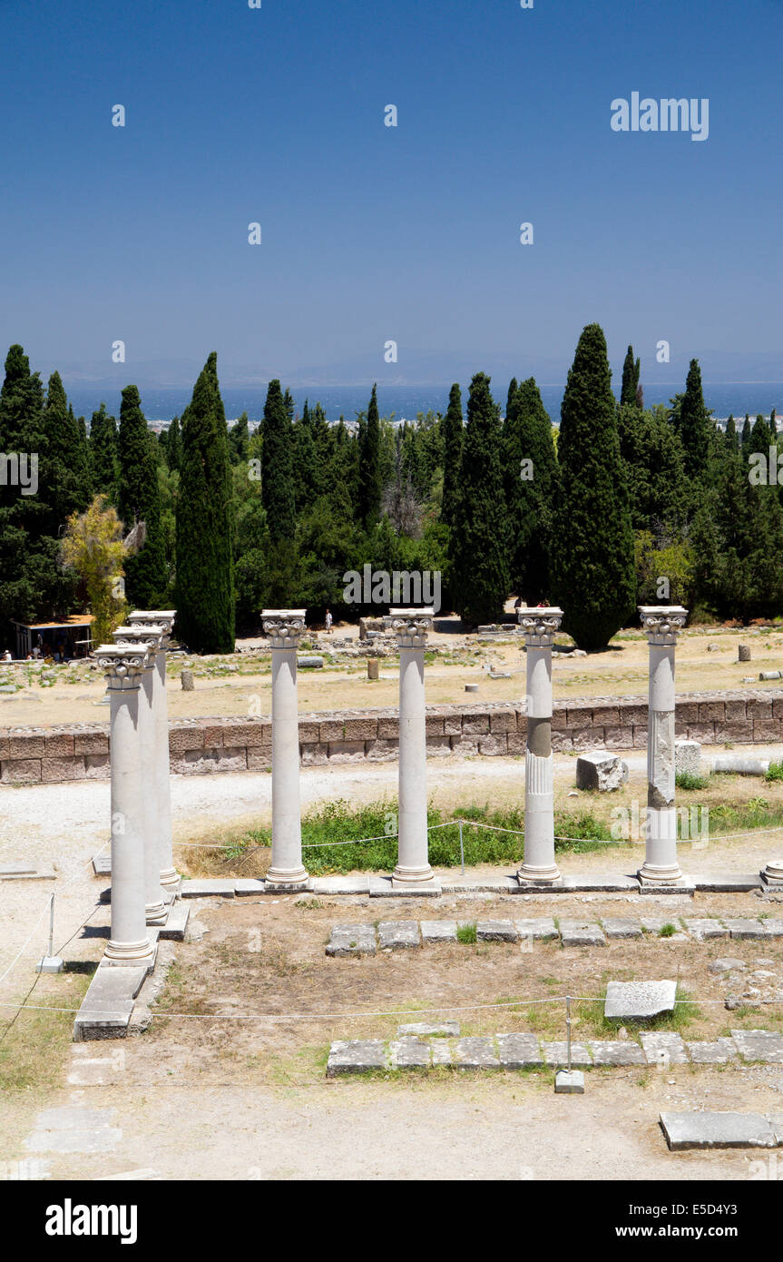 Le Temple d'Apollon, Corinthe, Asklepion Kos Island, îles du Dodécanèse ...