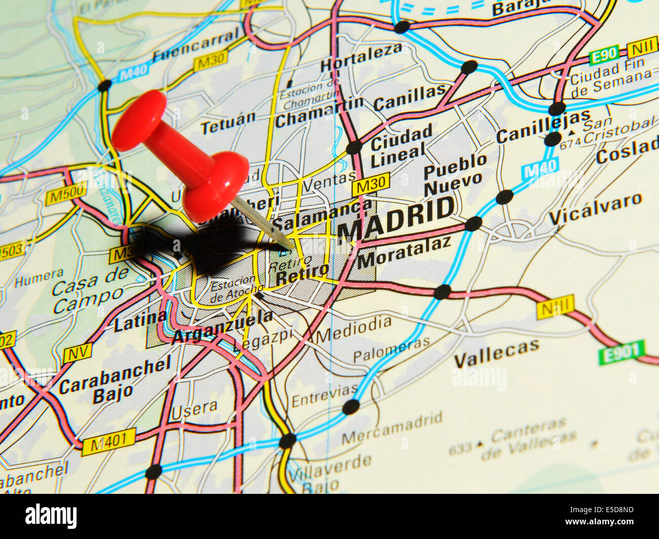 Map city madrid map pin Banque de photographies et d’images à haute ...