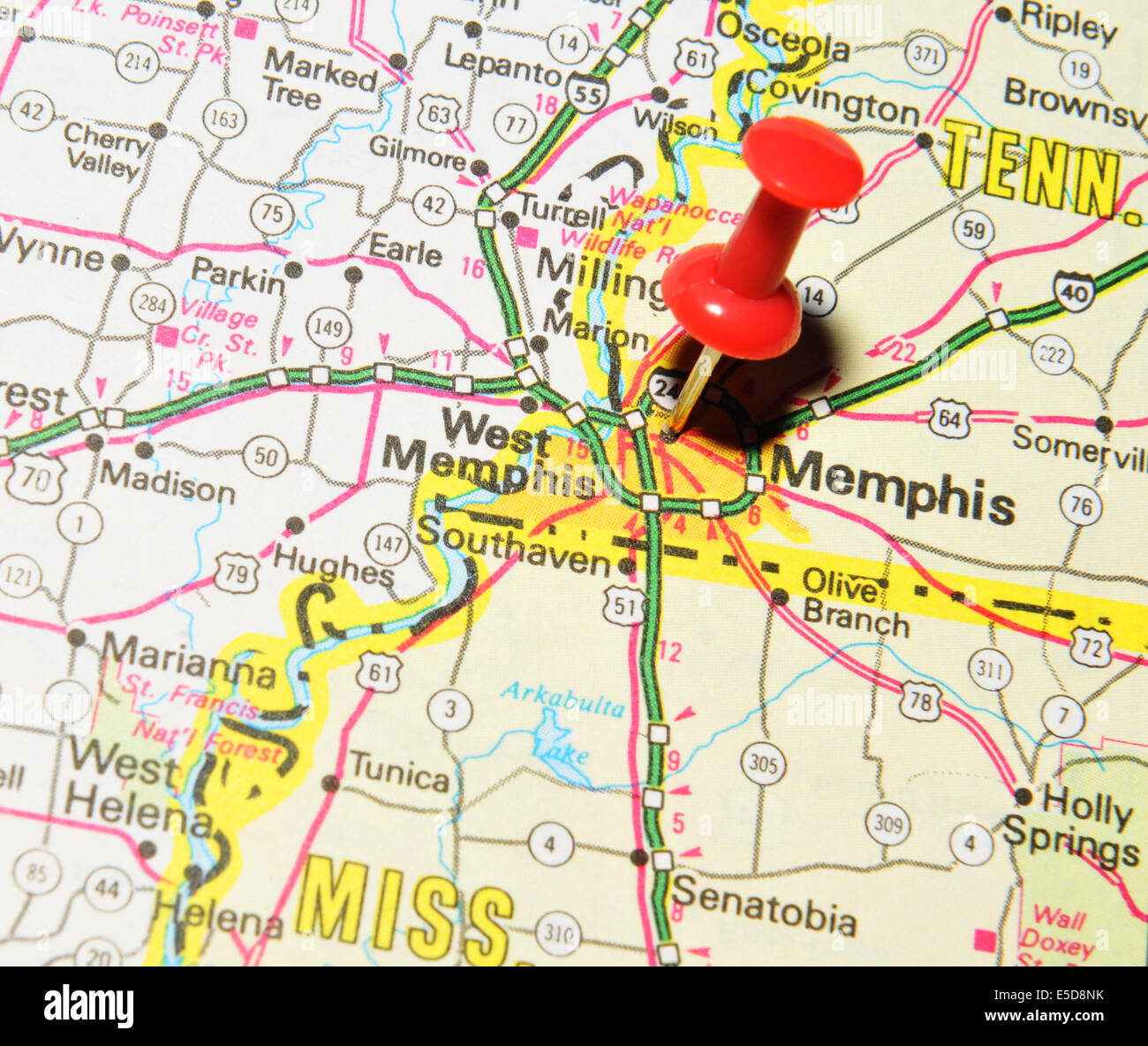 Memphis map Banque de photographies et d’images à haute résolution - Alamy