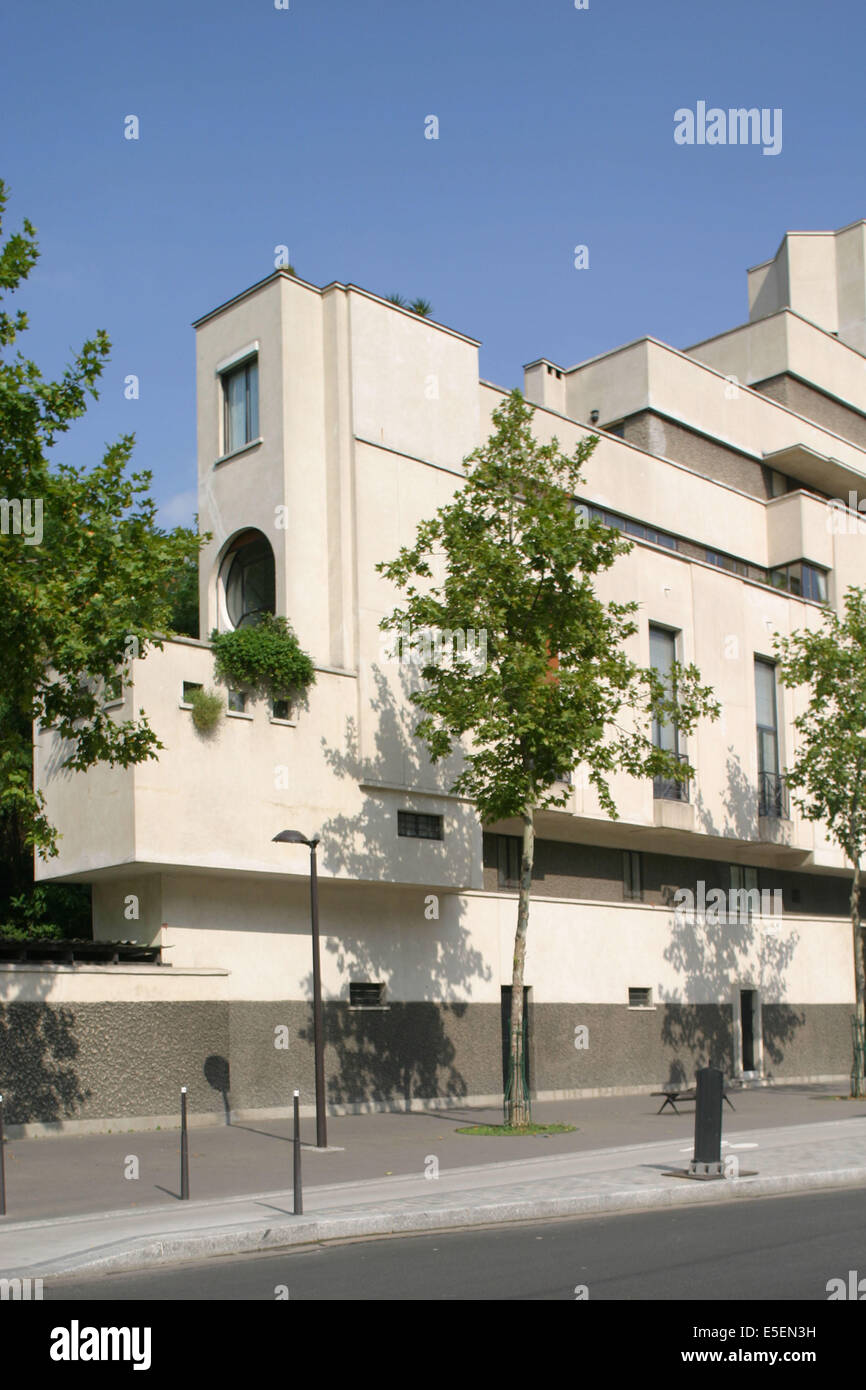 France, paris 15e style immeuble paquebot, 3bd victor, architecture ...