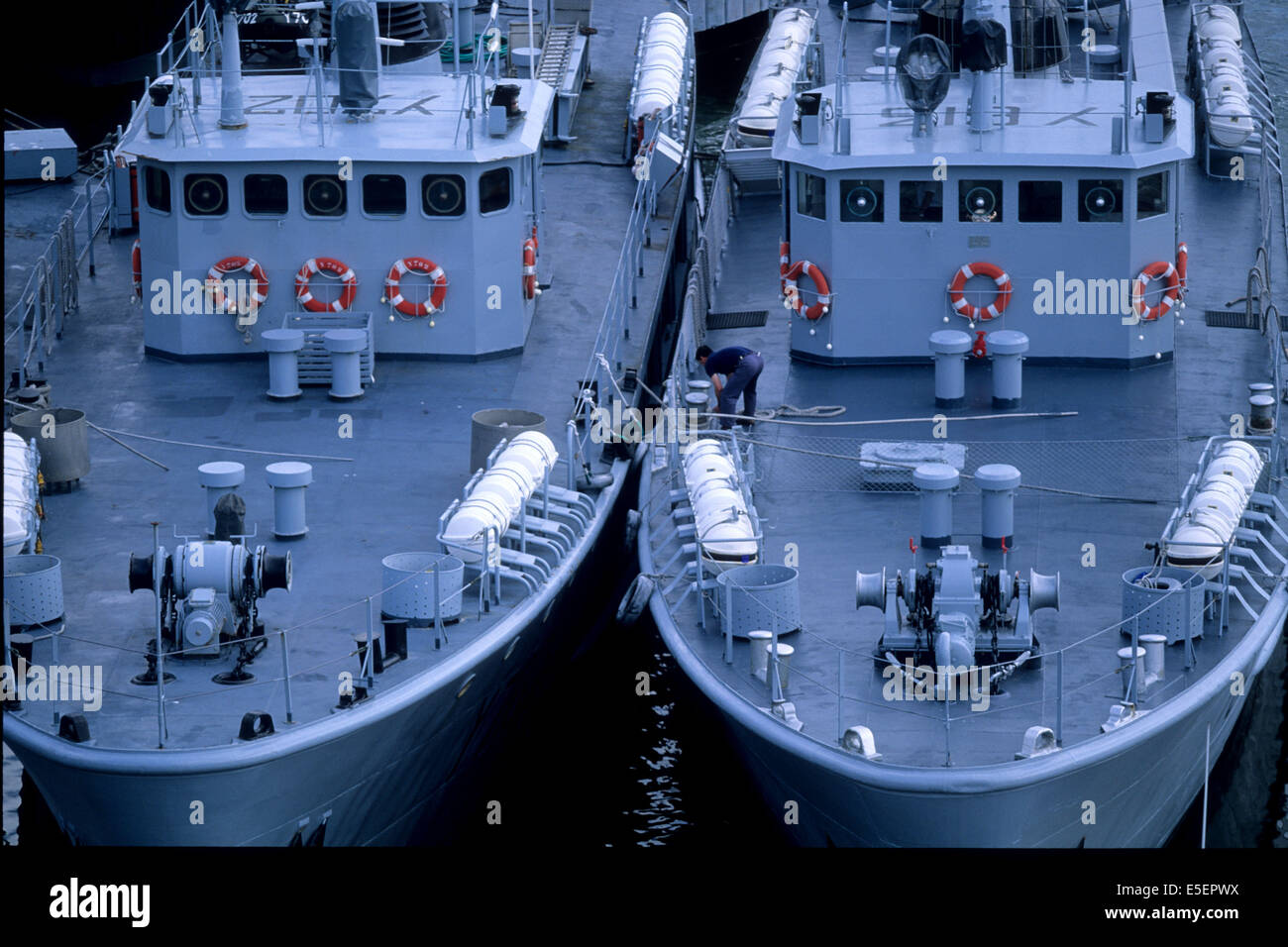 France, Bretagne, finistère, nord, brest, port militaire et château ...
