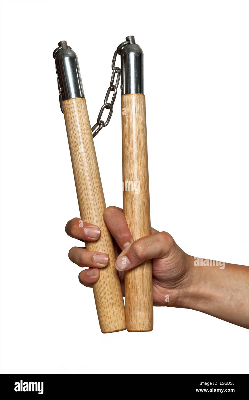 Nunchuks japonais Banque d'image et photos - Alamy