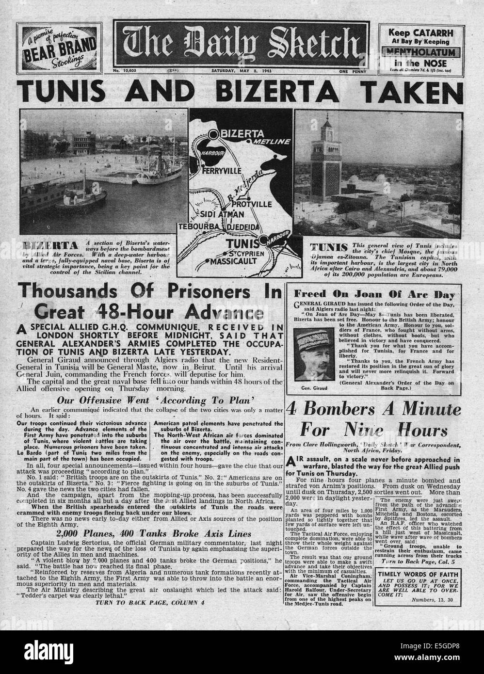 Bizerta 1943 Banque de photographies et d’images à haute résolution - Alamy