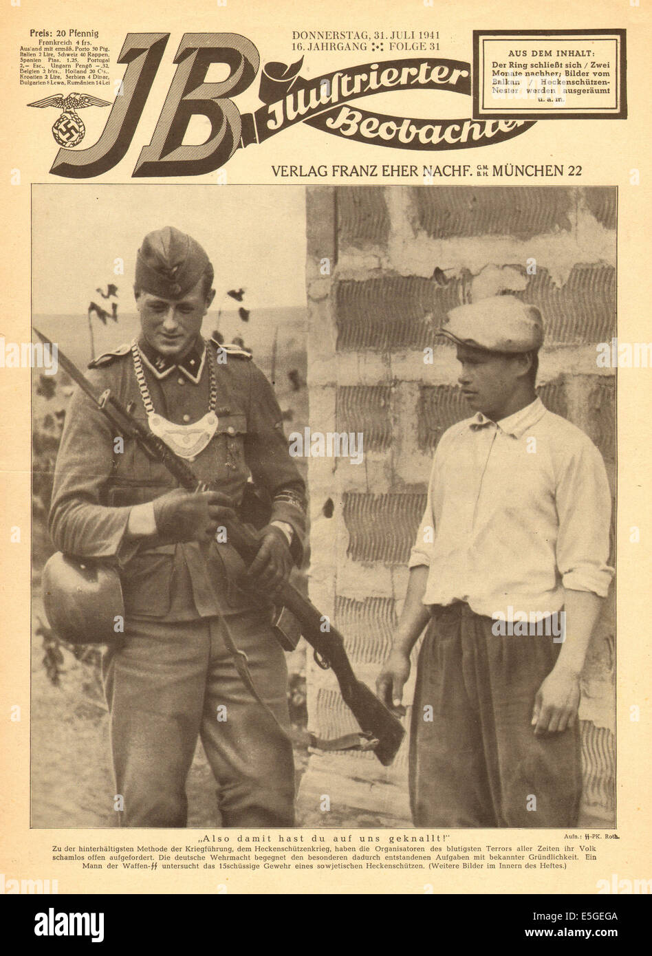 1940 illustrierte beobachter wehrmacht panzer Banque d'images détourées ...