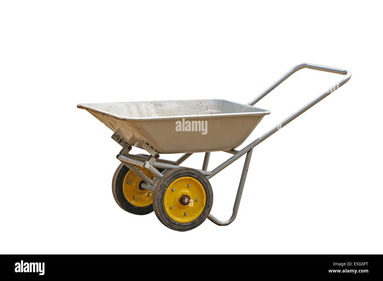 Brouette en Métal Panier isolé sur fond blanc Photo Stock - Alamy