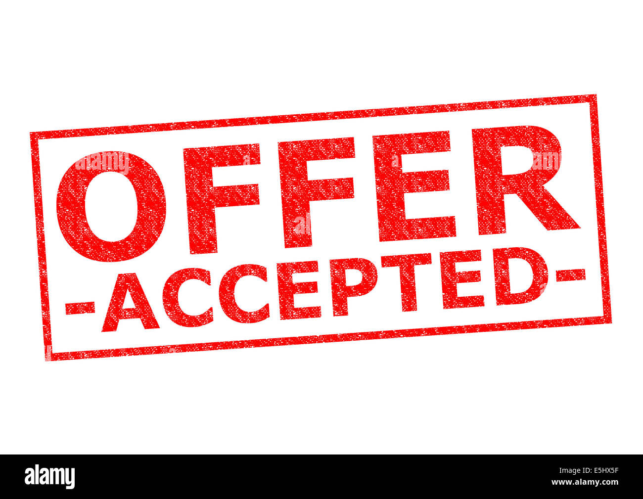 Offer accepted red rubber stamp Banque de photographies et d’images à ...