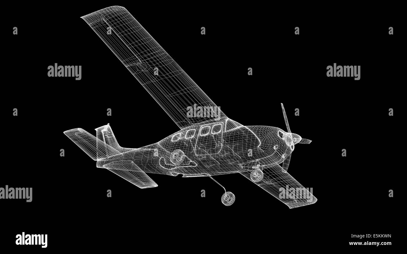Avion volant piper Banque d'images noir et blanc - Alamy