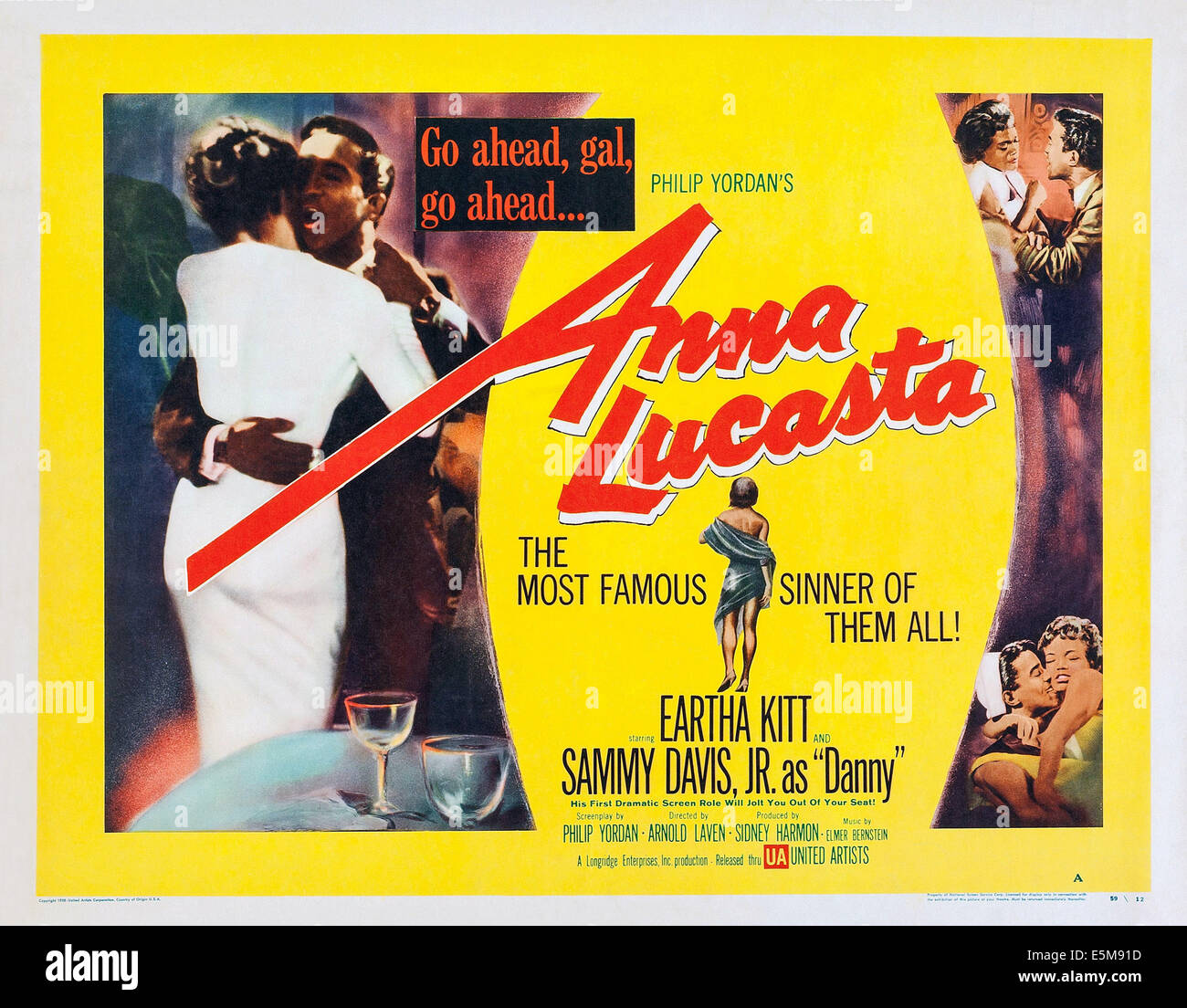 ANNA LUCASTA, côté gauche et droit haut et bas : Eartha Kitt, Sammy ...