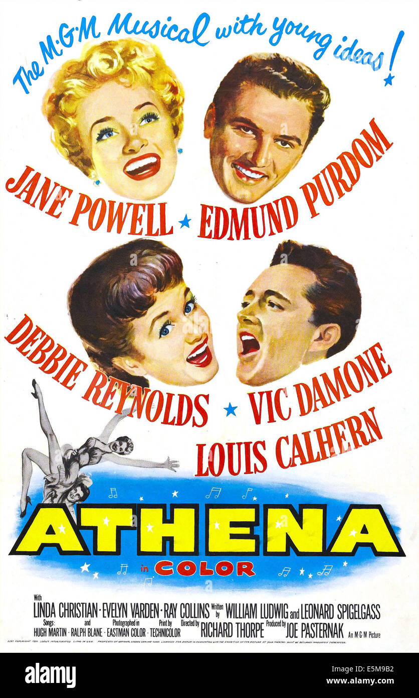 ATHENA, l'affiche US, à partir du haut à gauche vers la droite : Jane ...