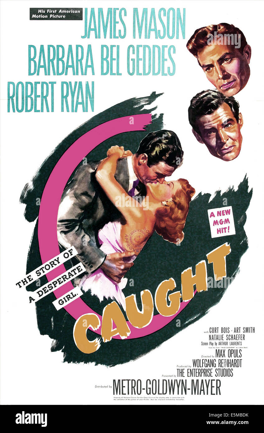 Nous FAIT PRENDRE, poster, de haut : James Mason, Robert Ryan, Barbara ...