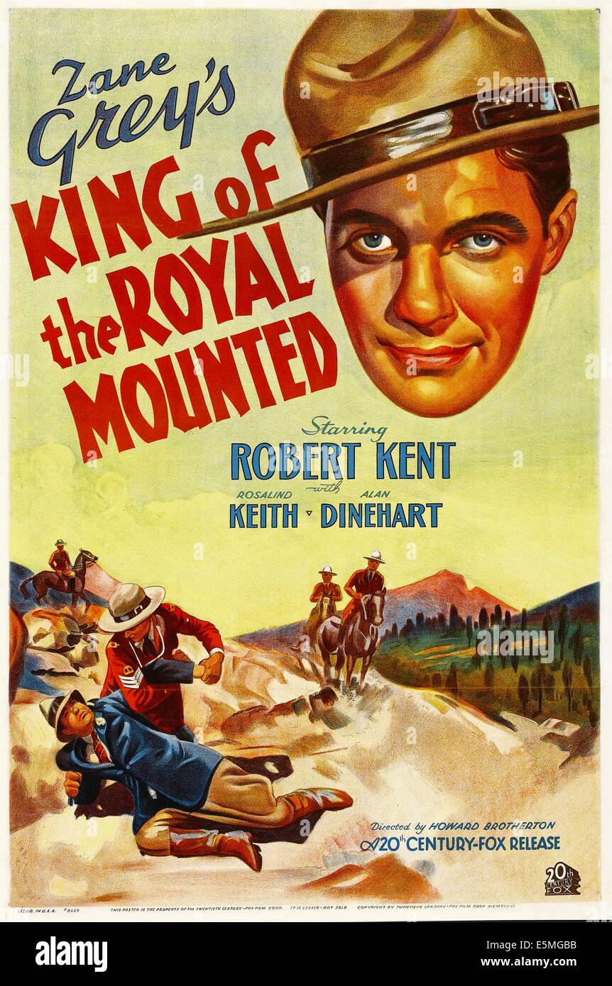 KING OF THE ROYAL MOUNTED, Robert Kent, 1936, TM et copyright ©20th ...
