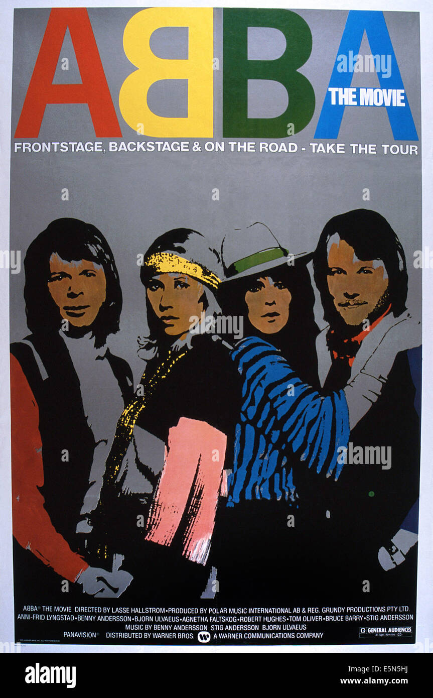 ABBA : THE MOVIE, poster, Abba, de gauche : Bjorn Ulvaeus, Agnetha ...