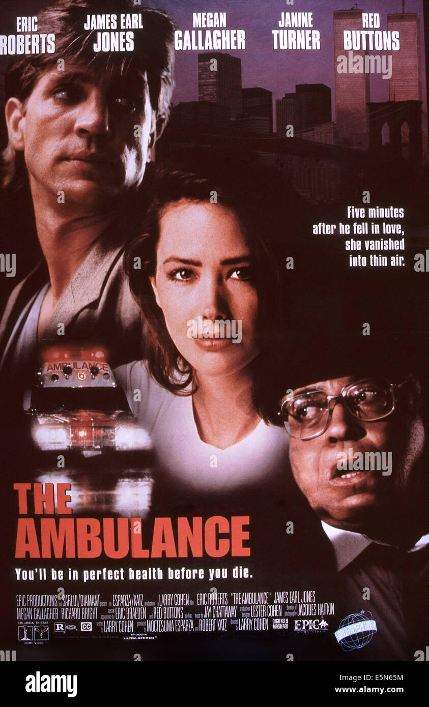 L'AMBULANCE, à partir du haut : Eric Roberts, Janine Turner, James Earl Jones, 1990. ©Triumph ...