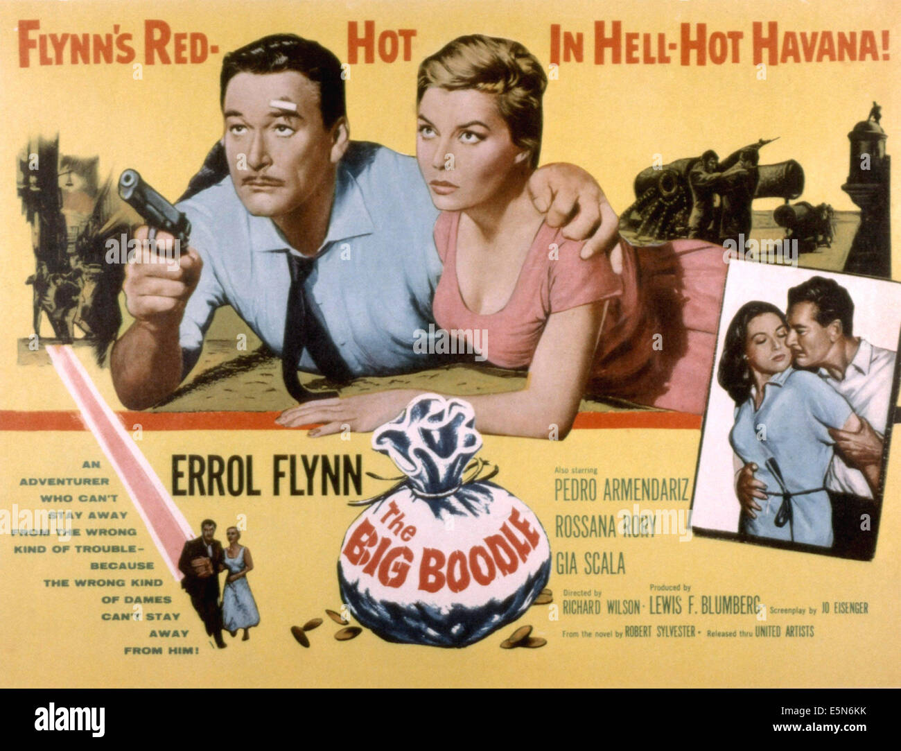 Le BIG BOODLE, Errol Flynn, Rosanna Rory, Gia Scala, 1957 Photo Stock ...
