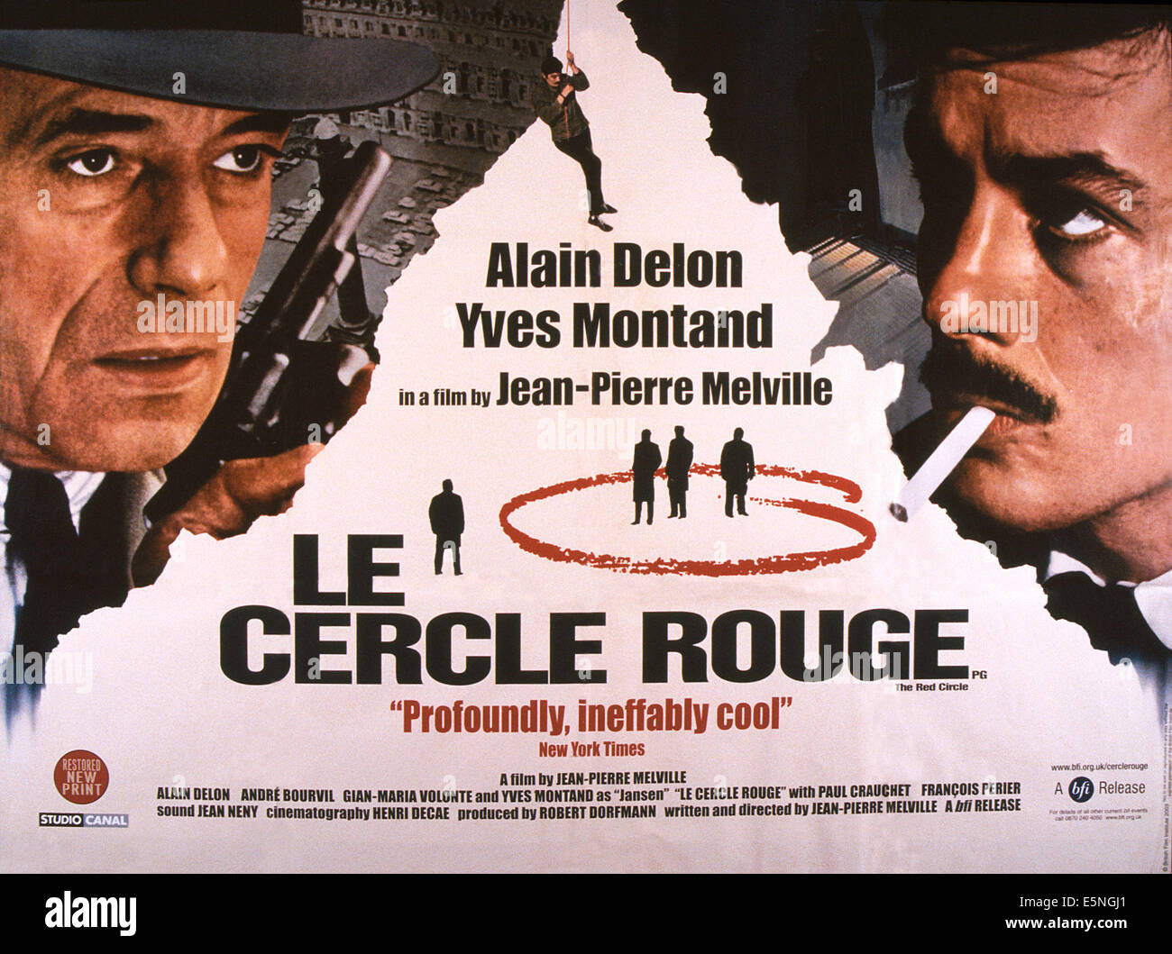 LE CERCLE ROUGE, de gauche à droite : Yves Montand, Alain Delon, 1970 ...