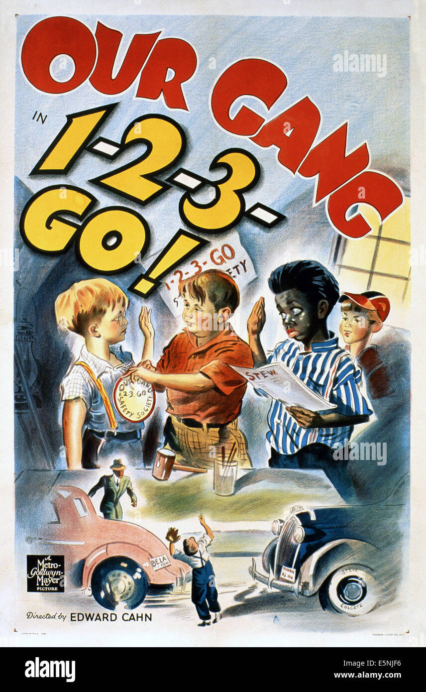 1-2-3- GO !, US poster, Billy 'Froggy' Laughlin, Spanky McFarland ...