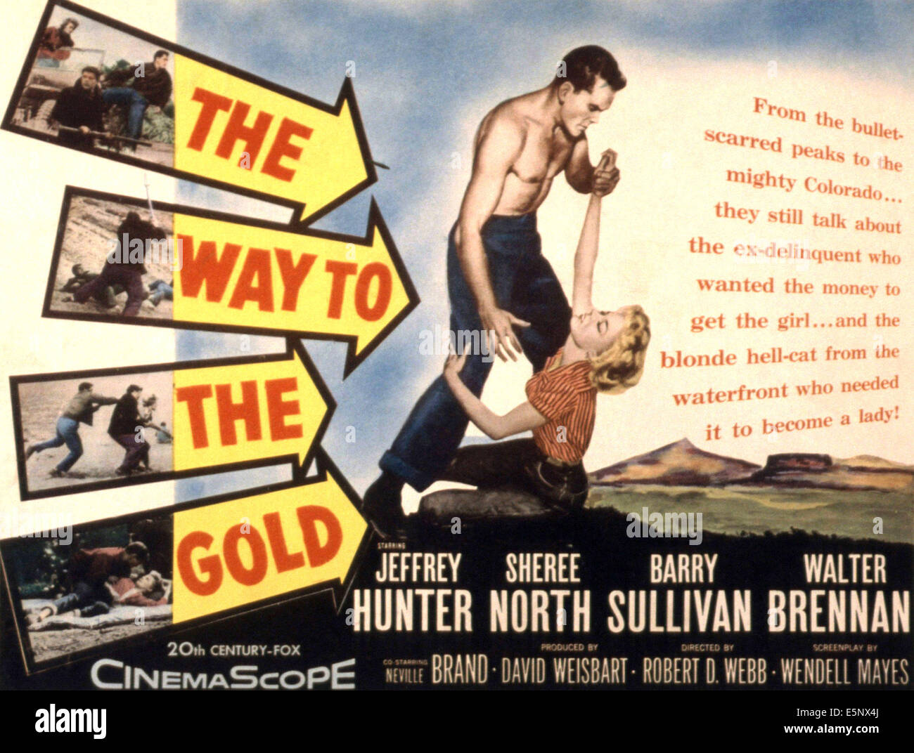 Le CHEMIN VERS L'OR, Jeffrey Hunter, Sheree North, 1957, ©20th Century ...