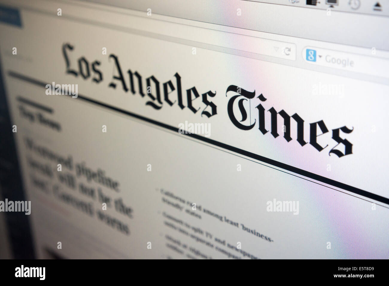 Los angeles times newspaper Banque de photographies et d’images à haute ...