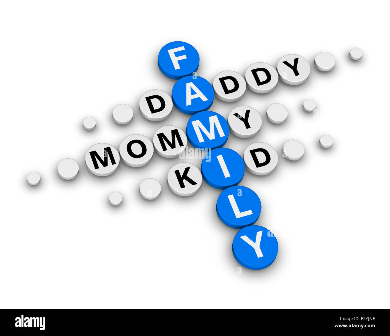 Mots croisés de la famille Photo Stock - Alamy