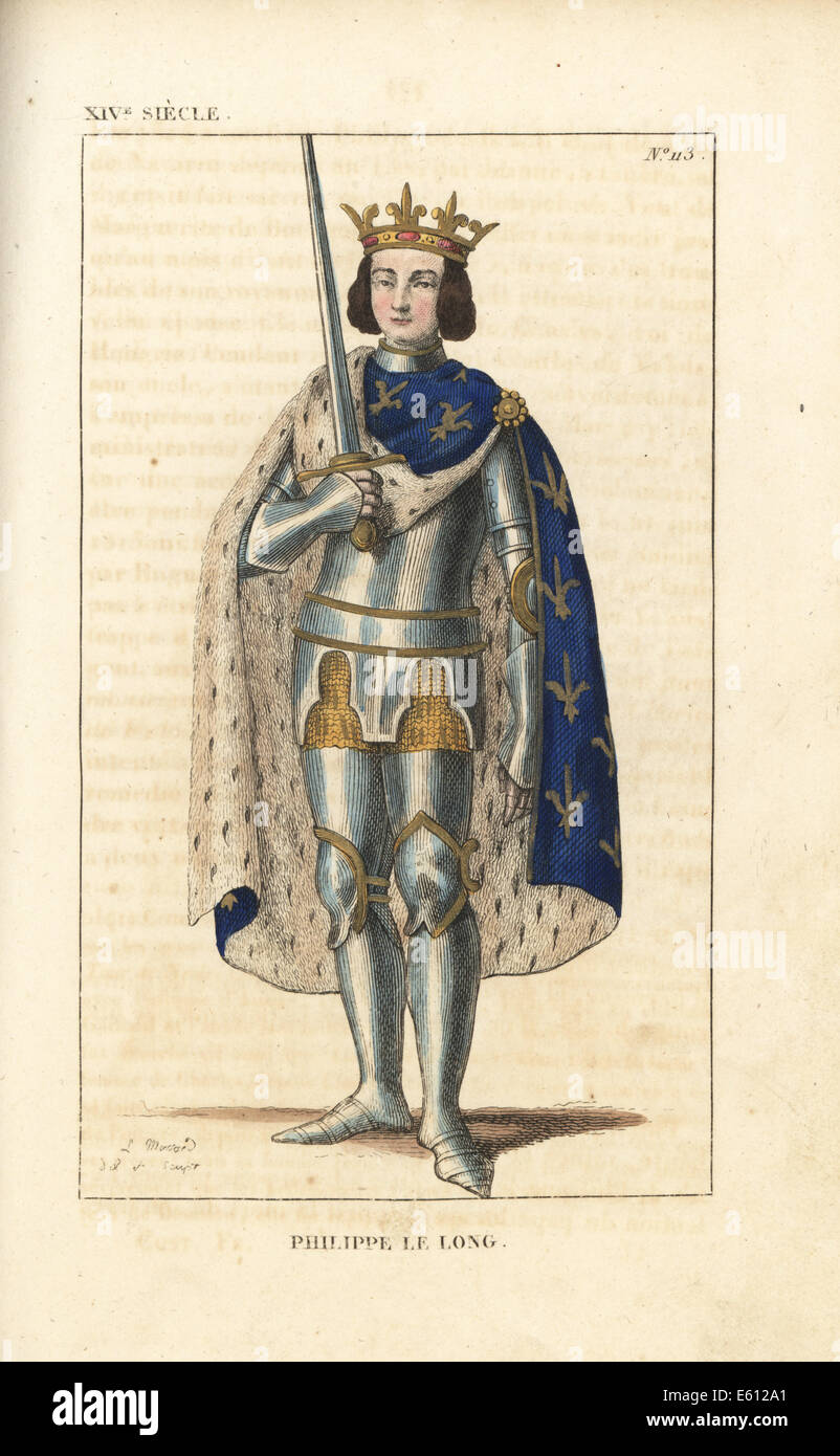 Philippe V le Grand, Roi de France, 1292- 1322 Photo Stock - Alamy