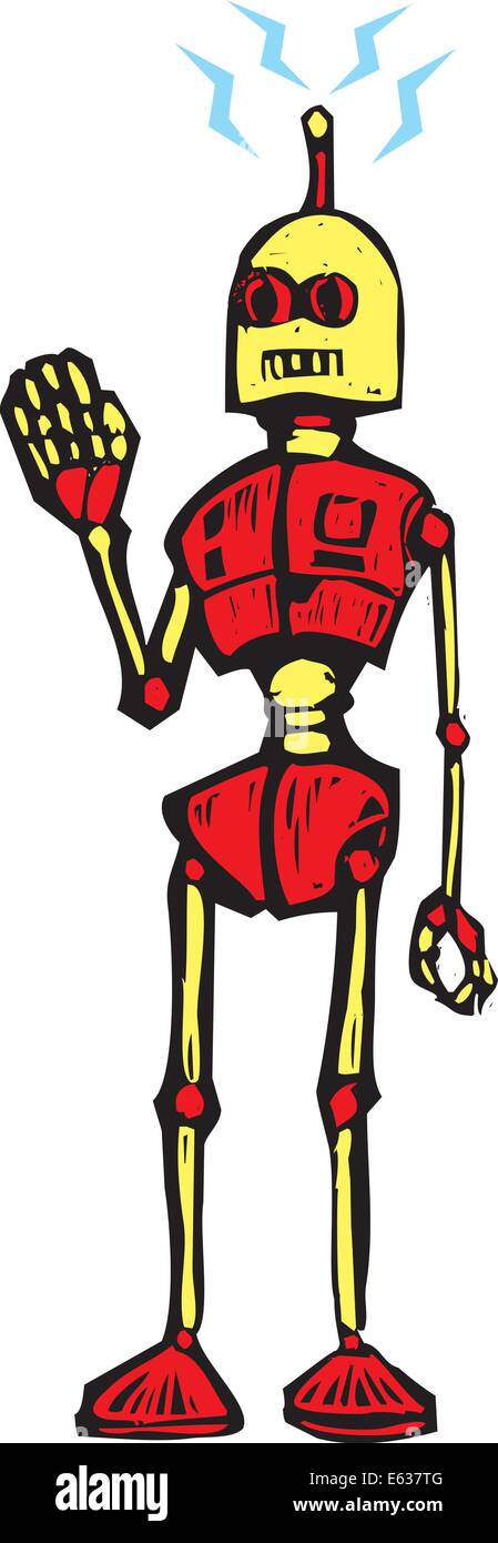 Robot rouge Banque d'images vectorielles - Alamy